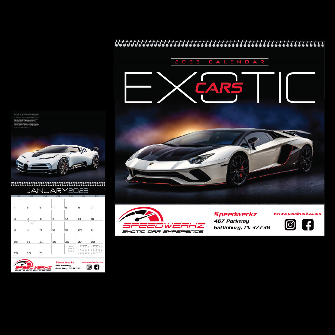 Speedwerkz Exotic Car Experience Calender